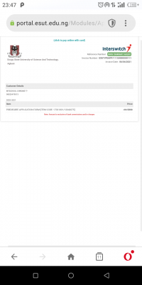ESUT Pre-Degree admission form for 2020/2021 session - Myschool