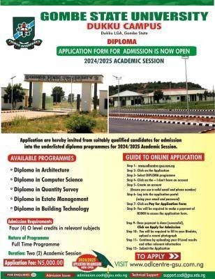 GOMSU releases Diploma admission form, 2024/2025 session - Myschool