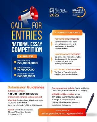 The Paul Alaje Colloquium National Essay Competition, 2025 - Myschool