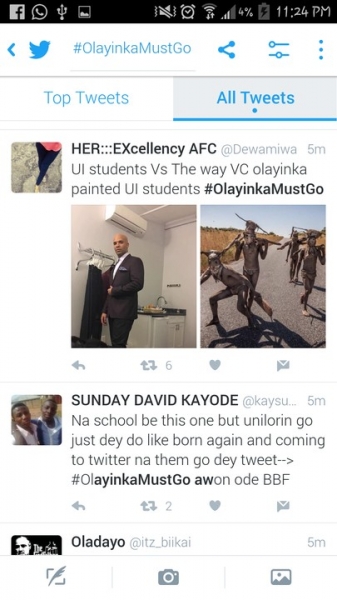 UNIBADAN Students Protest Against Their VC On Twitter - Myschool